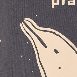 REMERA ESTAMPADA DELFIN GRIS OSCURO